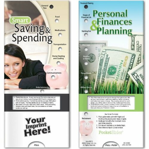 Pocket Slider Smart Saving And Spending | Custom Printed As Low As $0.63
